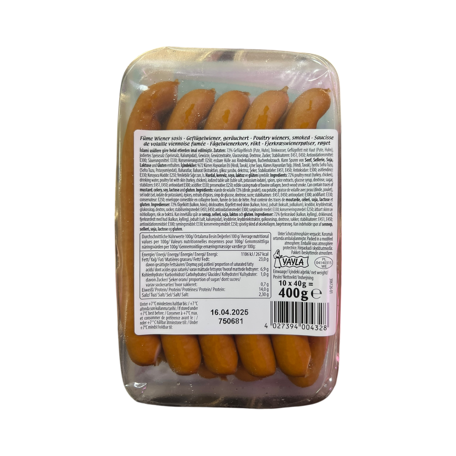 Geflügelwiener - YipYip Online-Supermarkt